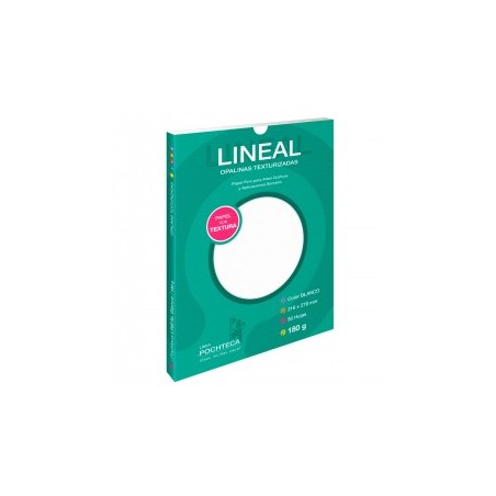 Papel texturizado Opalina Pochteca Lineal Carta Blanco 180 gr 1/50 ...